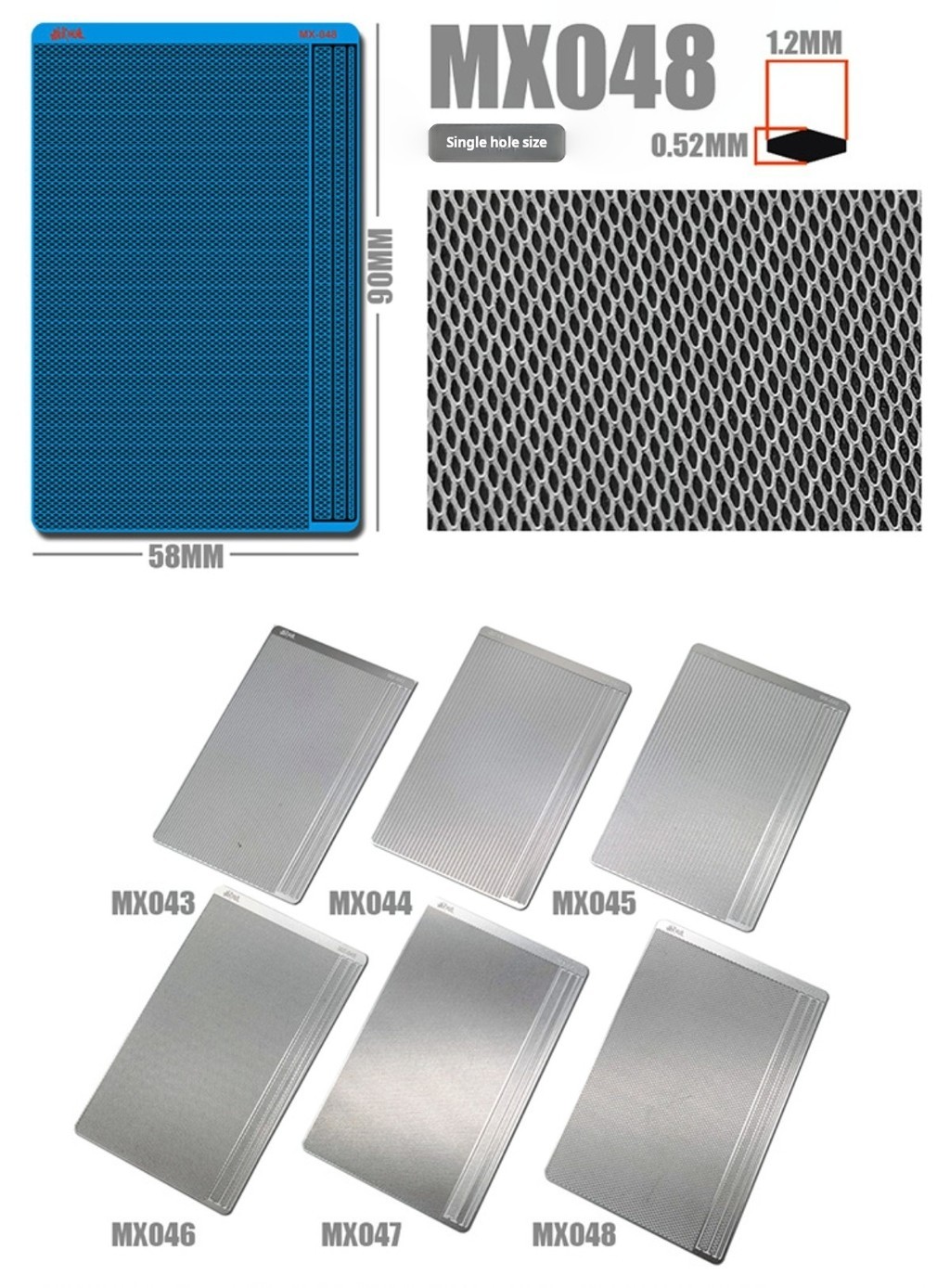 MOSHI MX043-048 Model Mesh Detail Etching Sheet PE Parts for Gundam ...