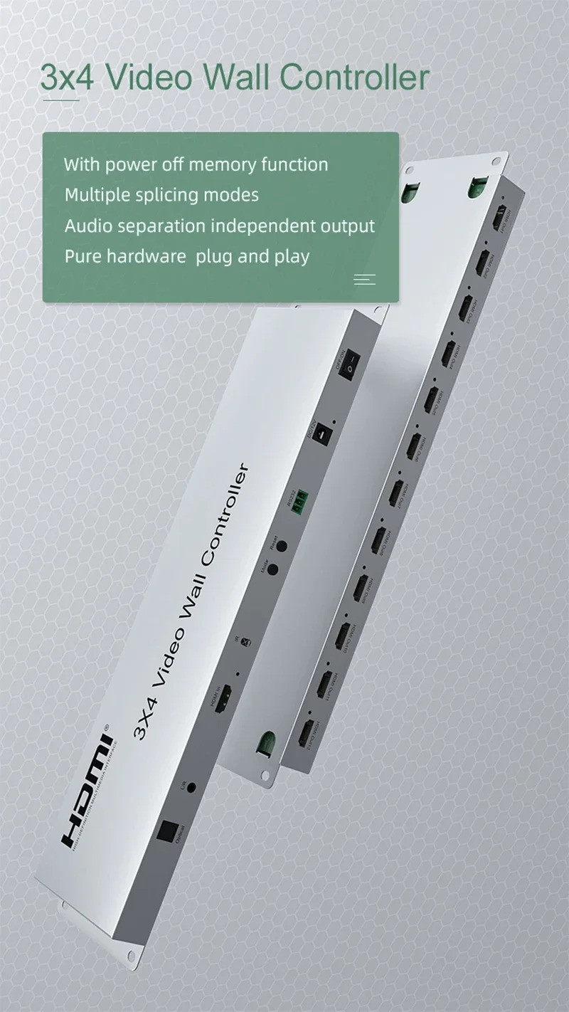 3x4 Multi Monitor Splicing Processor 2x2 2x3 2x4 3x3 1x3 1x4 1x5 TV ...