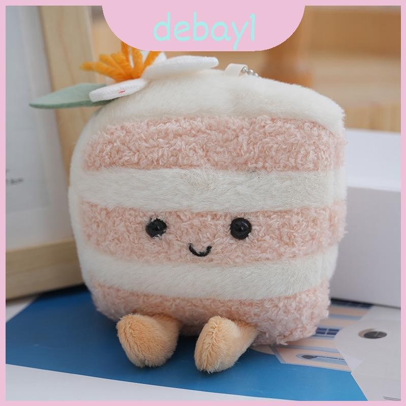 Sweet And Cute Plush Triangle Cake Keychain Colorful Accessory For Bags ...