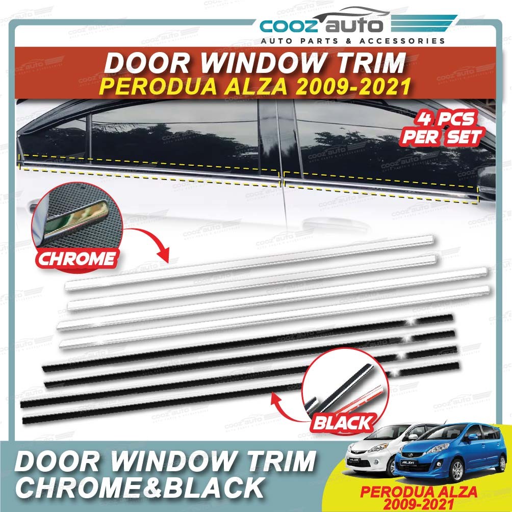 Perodua Alza OLD 2009 - 2021 Car Window Trim Chrome Lining Door Belt ...