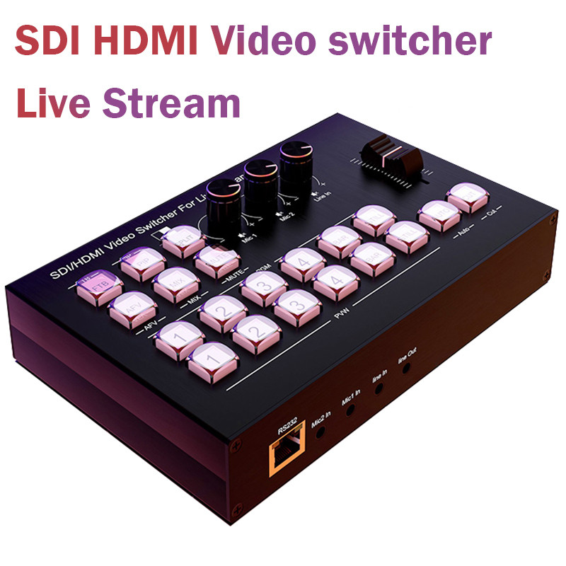 4-way SDI HDMI Live Stream Video Mixer Switcher Camera Live Production ...