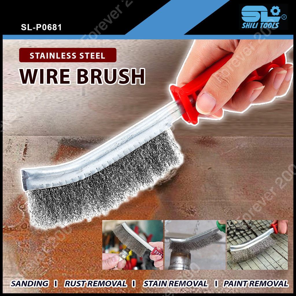 Shili Tool SL-P0681 Wire Brush Cleaning Rust Removal Brass Coated ...