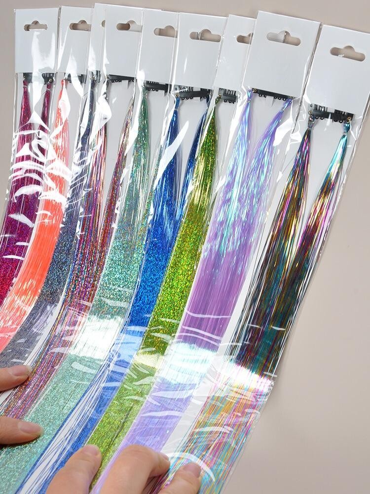 Card Colorful Golden Wire Wire Hair Extension Laser Wire Hair Gold Wire ...