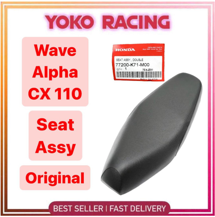 WAVE ALPHA110 CX 110 CX110 DOUBLE SEAT ASSY 77200-K71-M00 KUSYEN ...