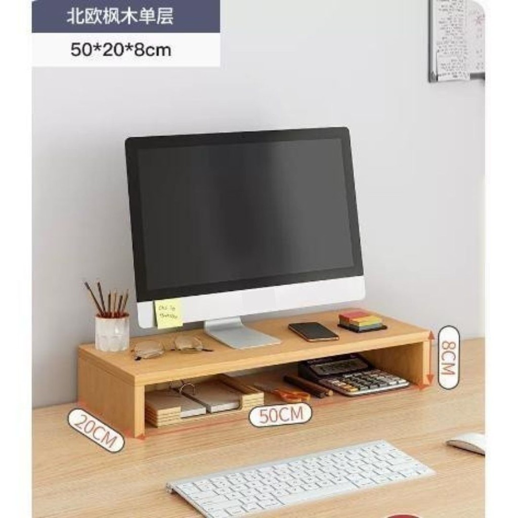 Monitor Screen Increased Shelf Base Desktop Keyboard Rack Storage Desk ...