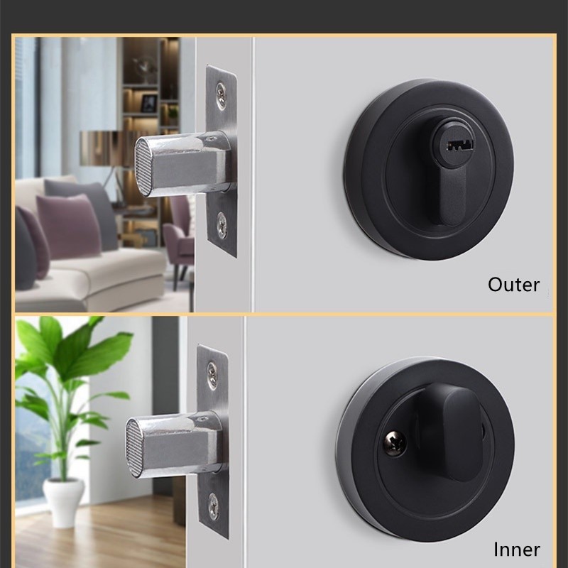 304 Stainless Steel Atresia Double-sided Gold Invisible Lock Mortice ...