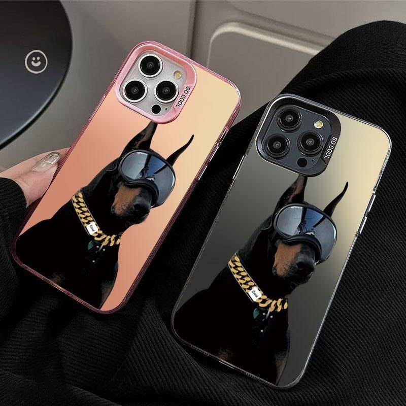 Cool IMD Frosted 2 in 1 Glow Casing for iPhone 15 11 14 13 12 Pro Xs ...