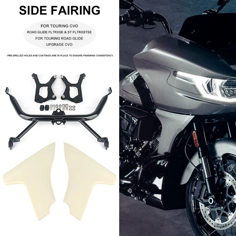 New Motorcycle ABS Unpainted/Black Right Left Side Panel Frame Fairing ...