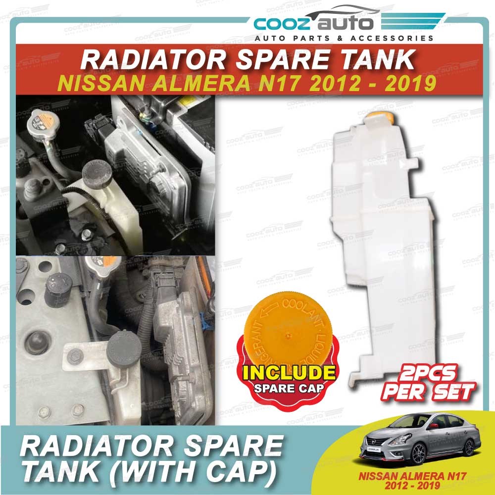Nissan Almera N17 2012 - 2019 Radiator Water Spare Tank Second Bottle ...