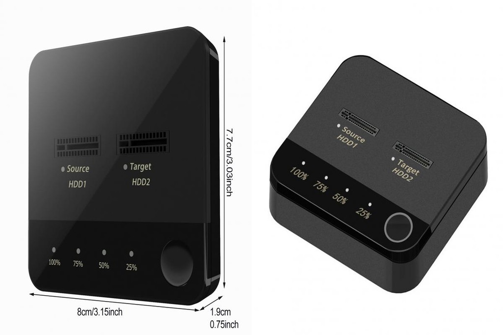 DIS_ Hard Drive Expansion Dock Hard Disk Duplicator Portable Dual Bay ...