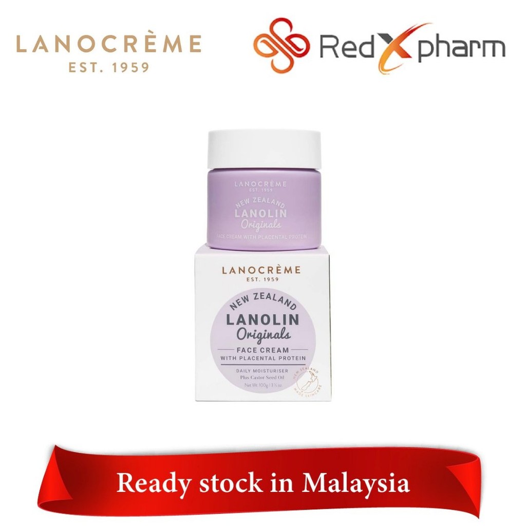 LANOCREME Lanolin Originals Face Cream with Placental Protein (100g ...