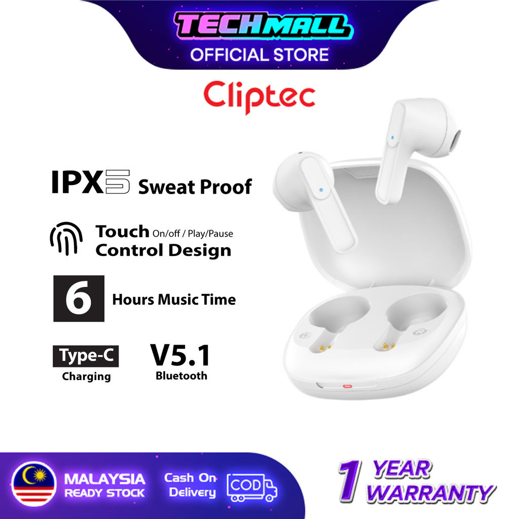 Cliptec - MTW268 Bluetooth True Wireless Stereo Earphone(Elegant ...