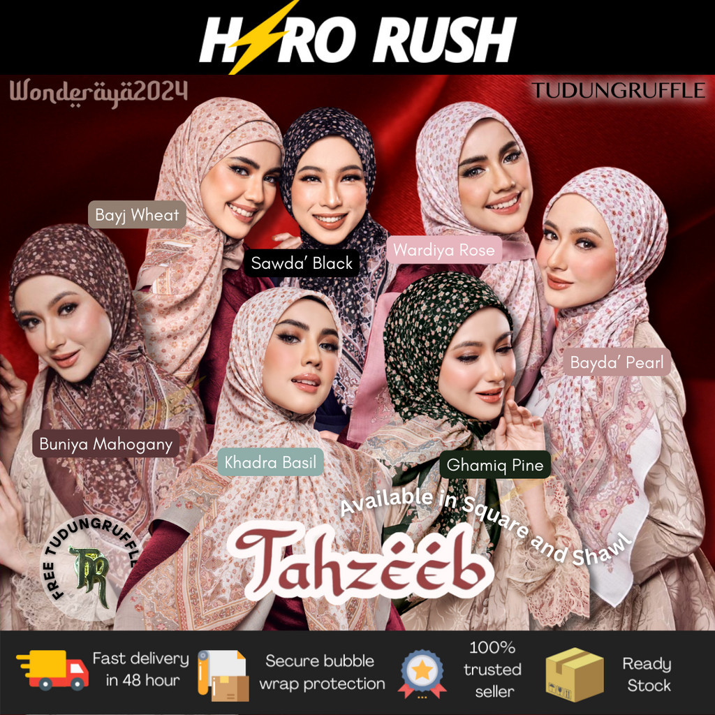 [ TR TAHZEEB ] Tudung Bawal Premium Cotton Voile by Tudung Ruffle ...