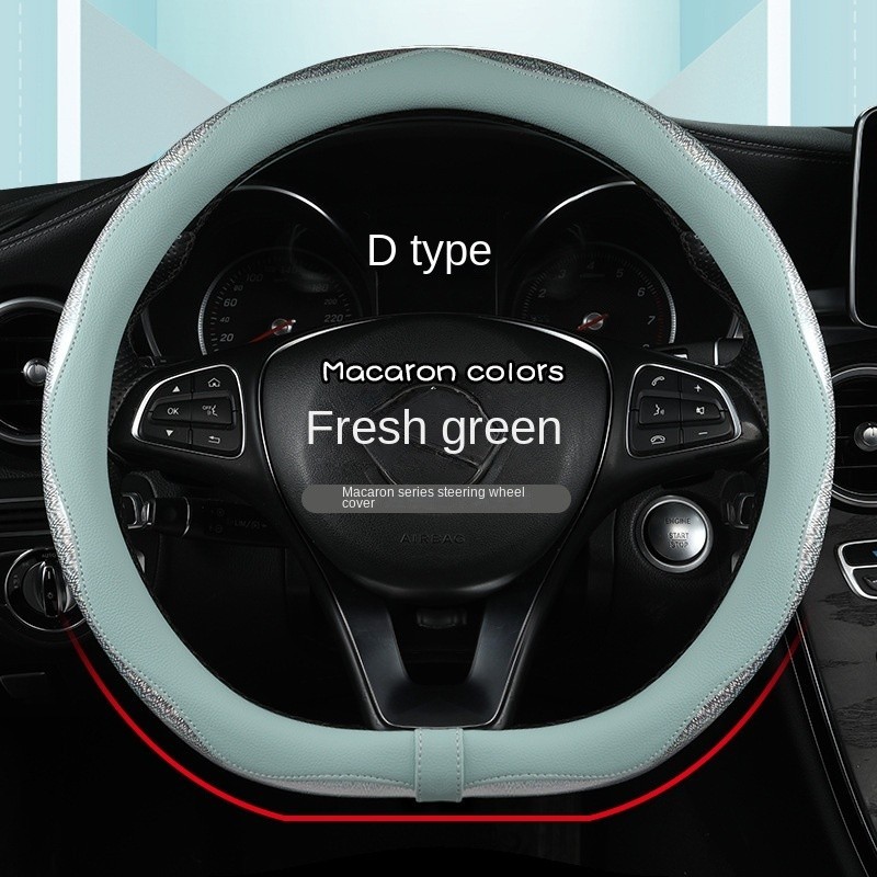 Classic Leather PU Tear Resistant Waterproof Car Steering Wheel Cover ...