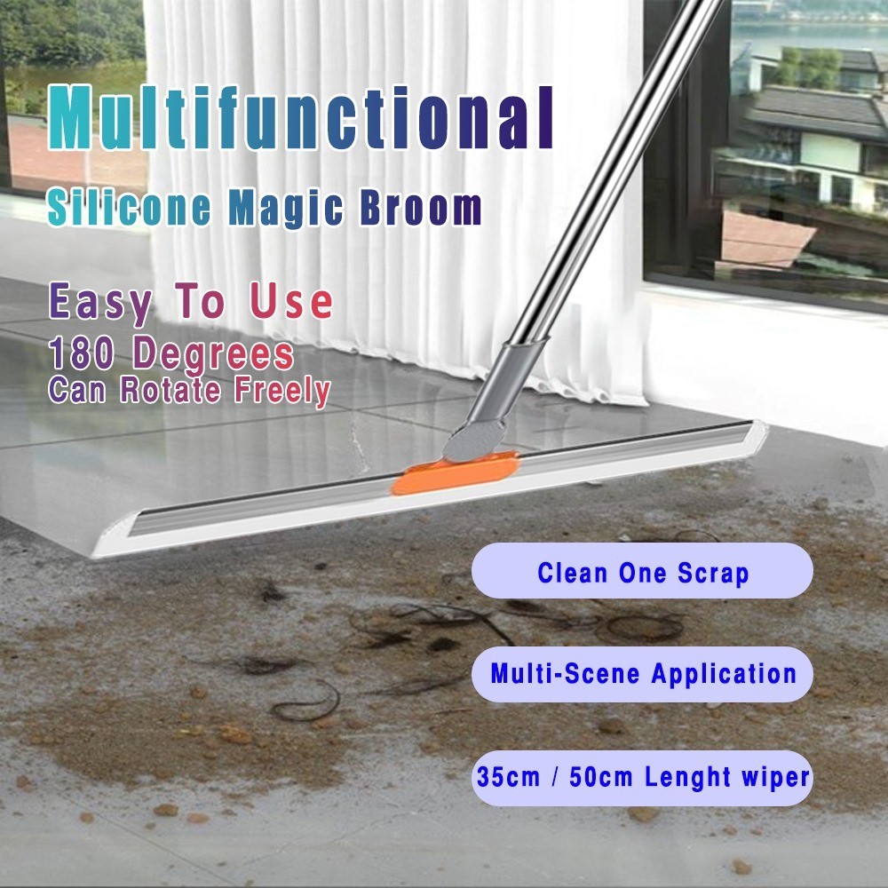 Multifunctional Silicone Magic Broom Floor Scraper Household Bathroom ...