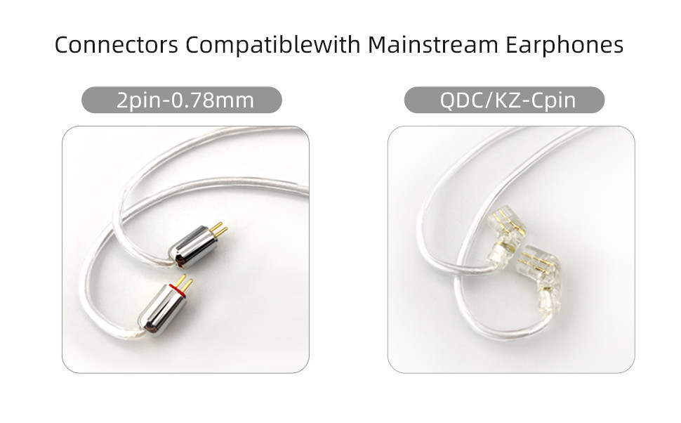 FAAEAL Earphone Upgrade Cable Litz 5N OCC Single Crystal Copper Silver ...
