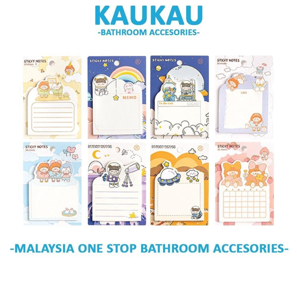 KAUKAU Creative Stationery Shape Sticky Note Student Cartoon Attractive ...
