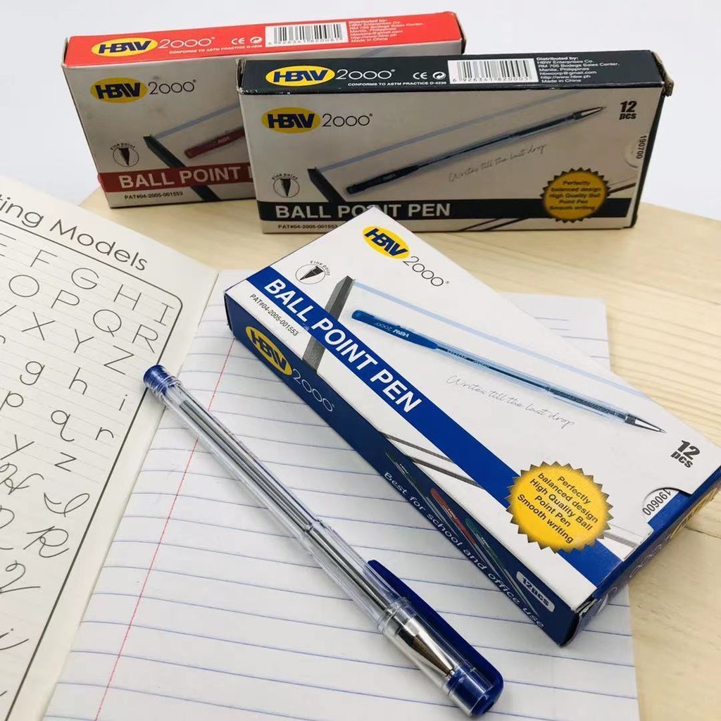 Home Zania HBW Ballpen Black, Blue and Red Color Fine Writing School ...