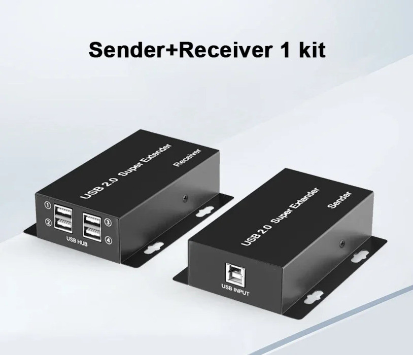 50m 4 Port Super USB 2.0 Extender Over Ethernet RJ45 Cat6 Cable USB2.0 ...