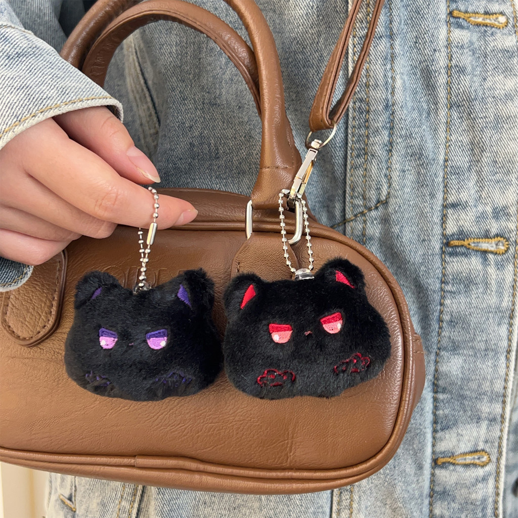 Cute Plush Cat Keychain Cartoon Doll Toy Pendant Keyring for Women ...