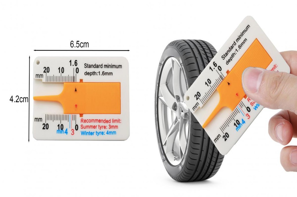 poetil Tire Depth Measurement Tool Abs Material Tire Gauge Portable ...