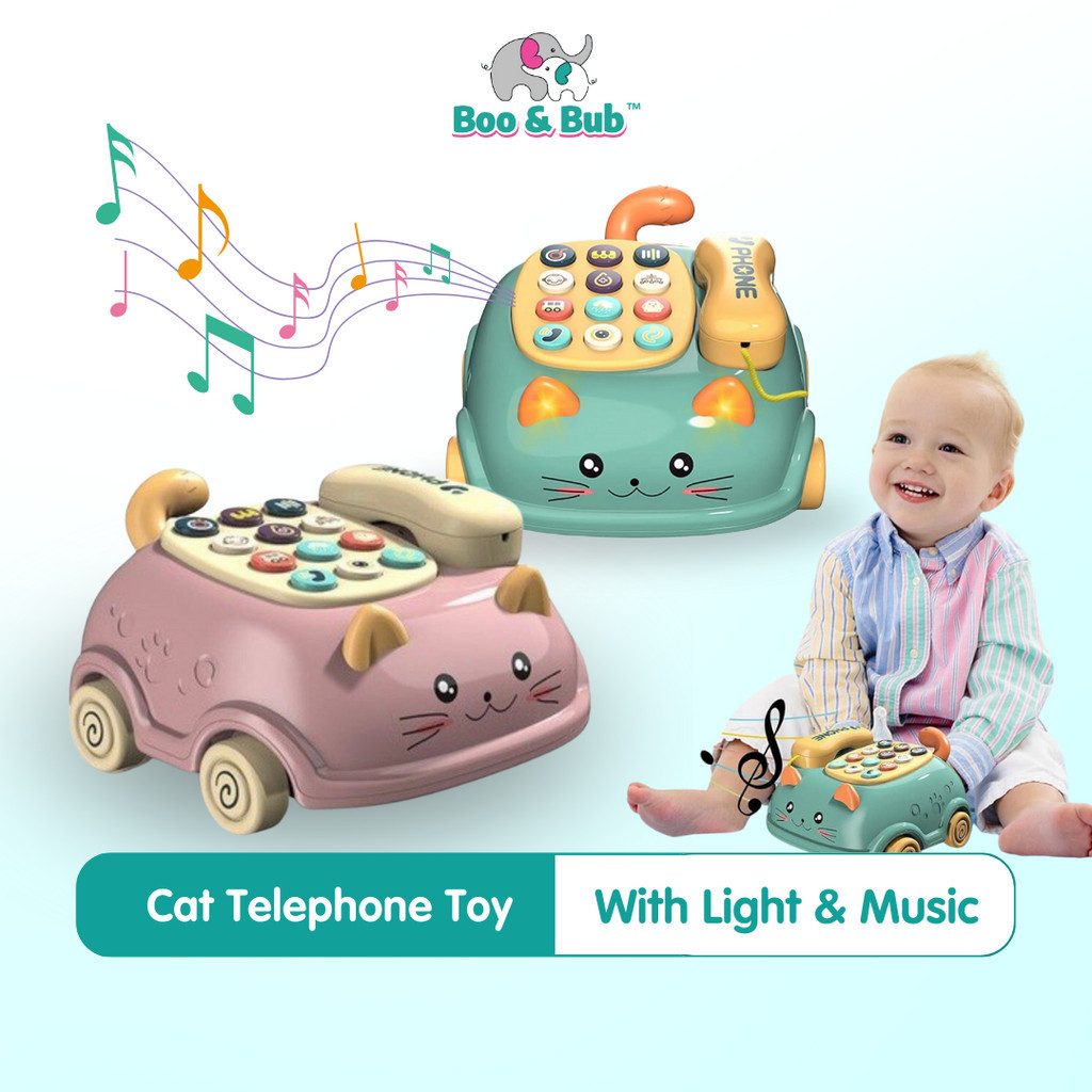Children's Cat Telephone Toy | Baby Bilingual Early Learning Simulation ...