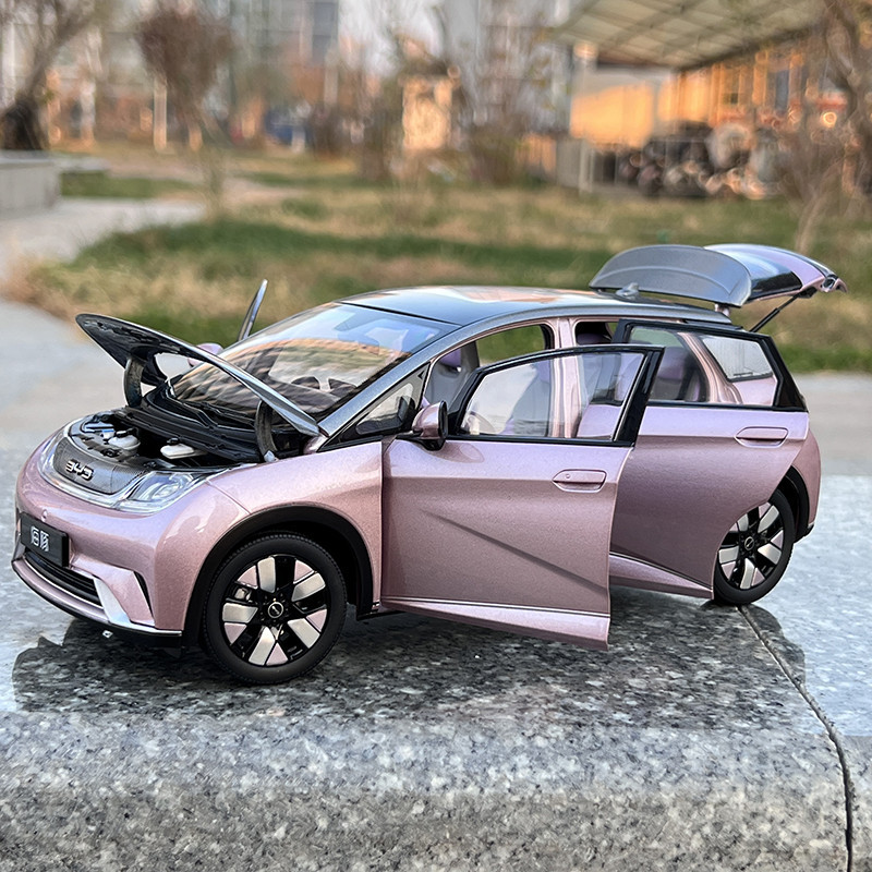 Original BYD Dolphin New Energy Pink 1:18 Scale Simulation Alloy Car ...