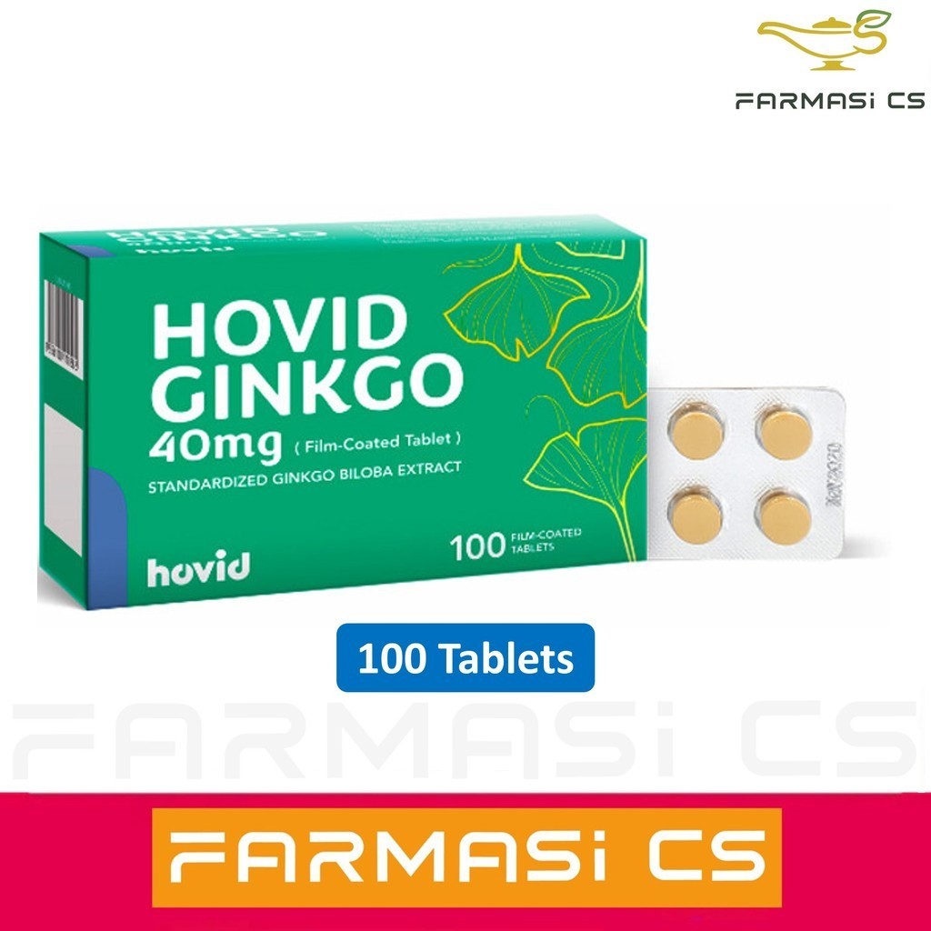 Hovid Ginkgo 40mg 100 Tablets EXP:02/2027 [ Memory Ginkgo Biloba ...