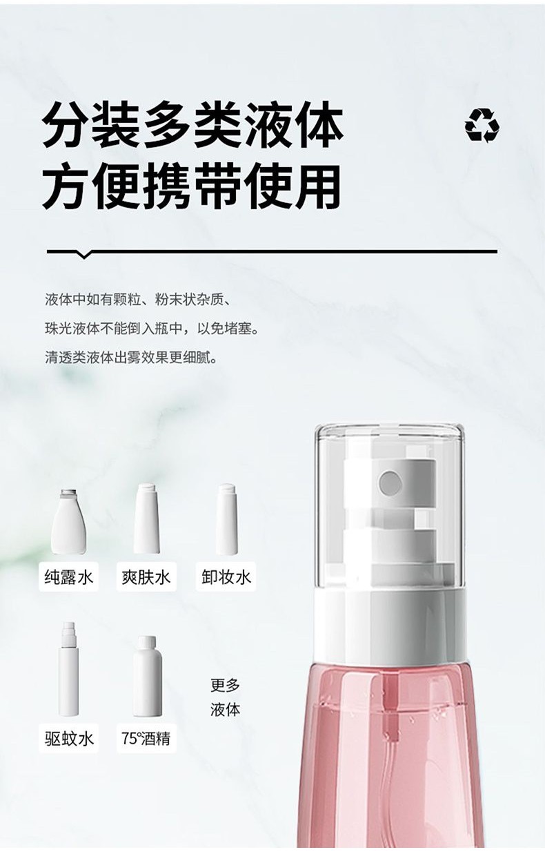 Botol Semburan💧喷雾分装瓶 Spray Bottle 30ml/60ml 旅行按压式喷雾瓶子空瓶细雾化妆水爽肤水便携喷壶 ...