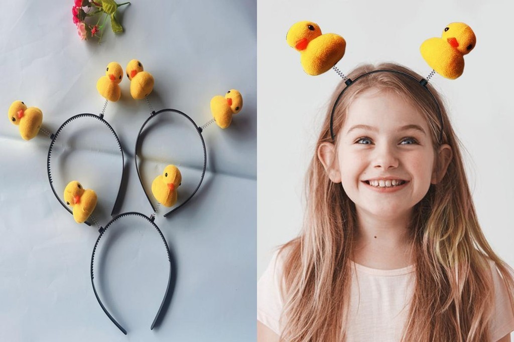 Fairystore| Spring Design Hair Hoop Adorable Yellow Duck Headband for ...
