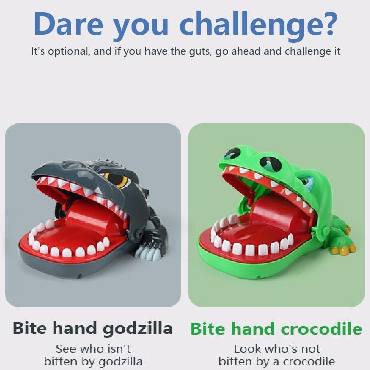 Dare You Challenge Crocodile Godzilla Bite Finger Dentist Family Game ...