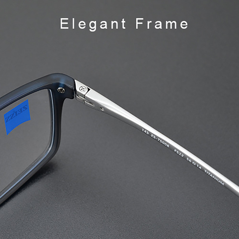 ZS75008 ZEISS Spectacles Frame Pure Titanium Leg Classic Square ...