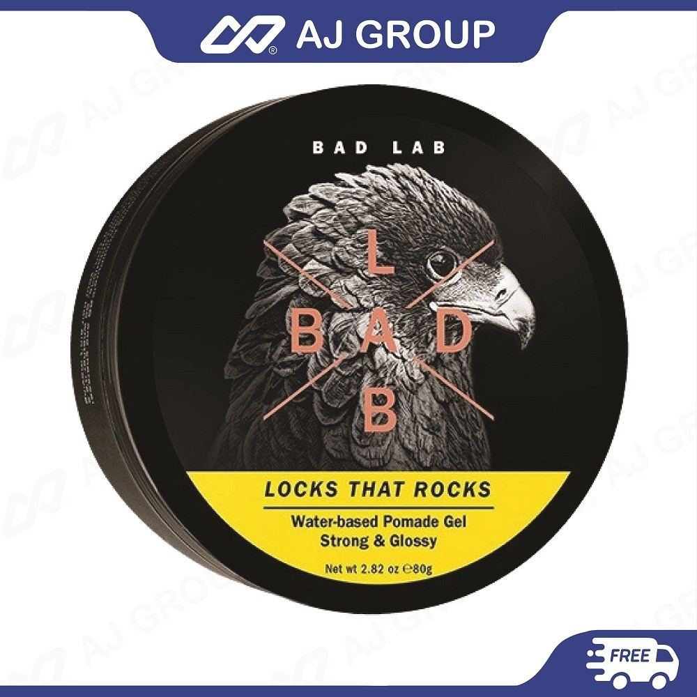Bad Lab Locks That Rocks Water-Based Pomade Gel Strong & Glossy (40g ...