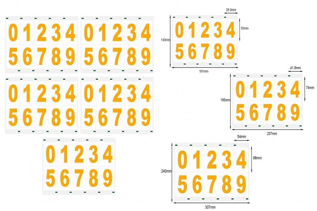 [MOONWHITE] Window Number Sticker Weatherproof Number Sticker ...