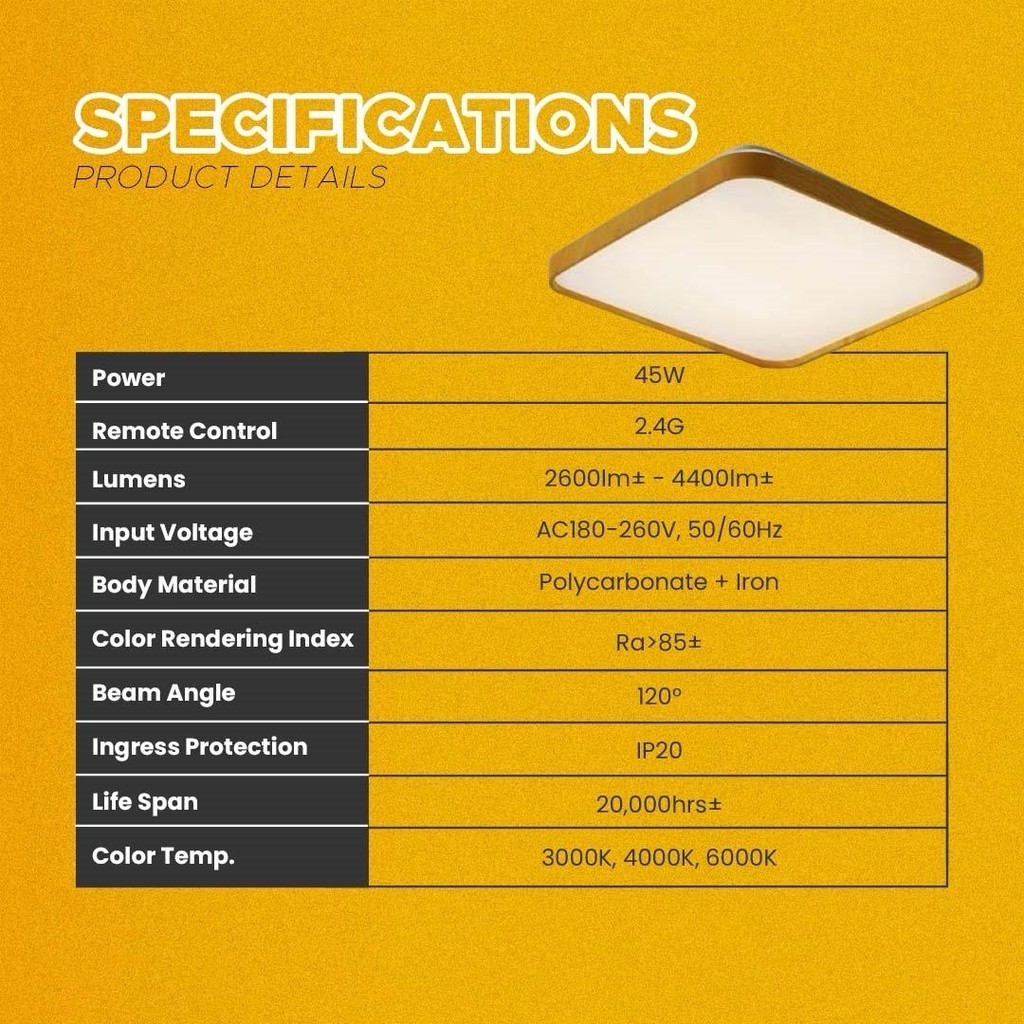 MUJI STYLE LED CEILING LIGHT ROUND SQUARE 3 COLOR LED CEILING LAMP ...