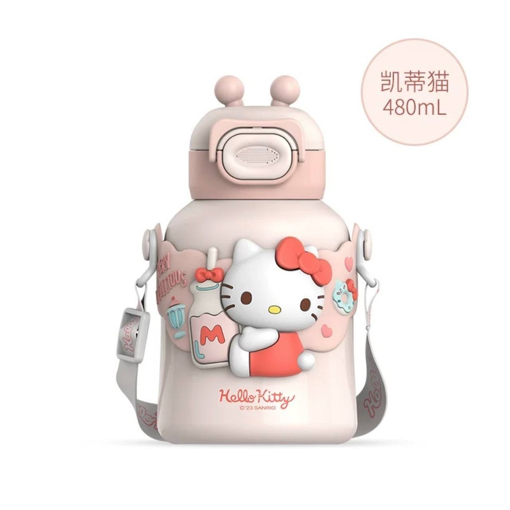 Hello Kitty Straw Thermos Flask 480ml | Shopee Malaysia