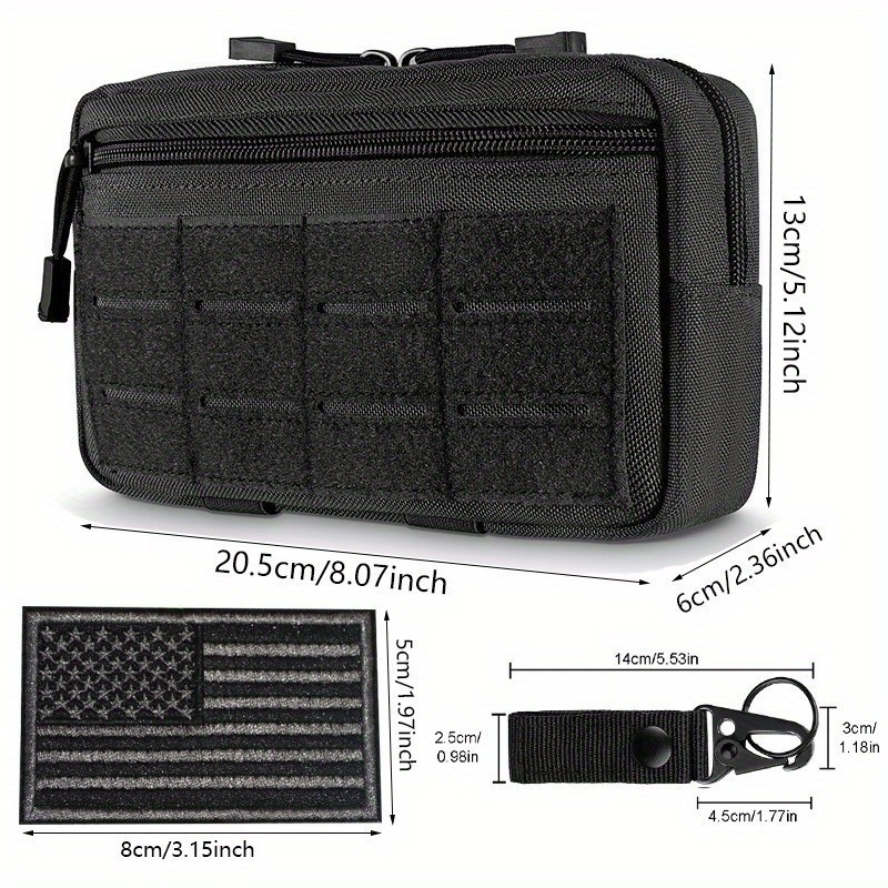 Molle Administrative Bag Utility EDC Tool Bag Horizontal Modular Bag ...