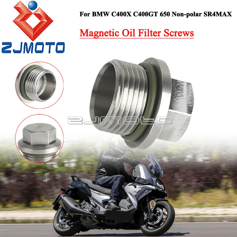 Motorcycle Modified Stainless Steel Magnetic Oil Filter Screws For BMW ...