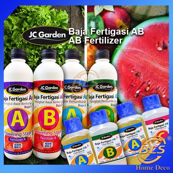 JC Garden AB Fertilizer For Vegetable Fruit Flower / Baja AB Baja Sayur ...