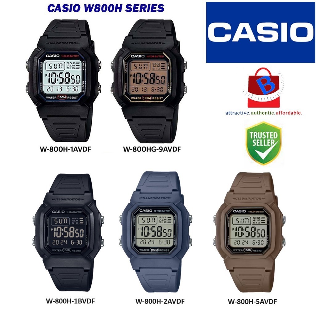 Casio W-800H -W-800HG Series Original & Genuine Digital Watch | Shopee Malaysia