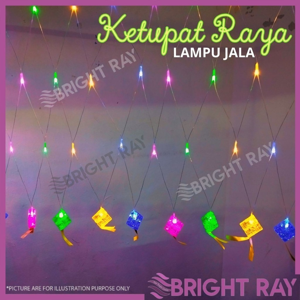 [RAYA 2025] Lampu Raya Ketupat Meteor Light Effect Lampu Raya Net Style ...