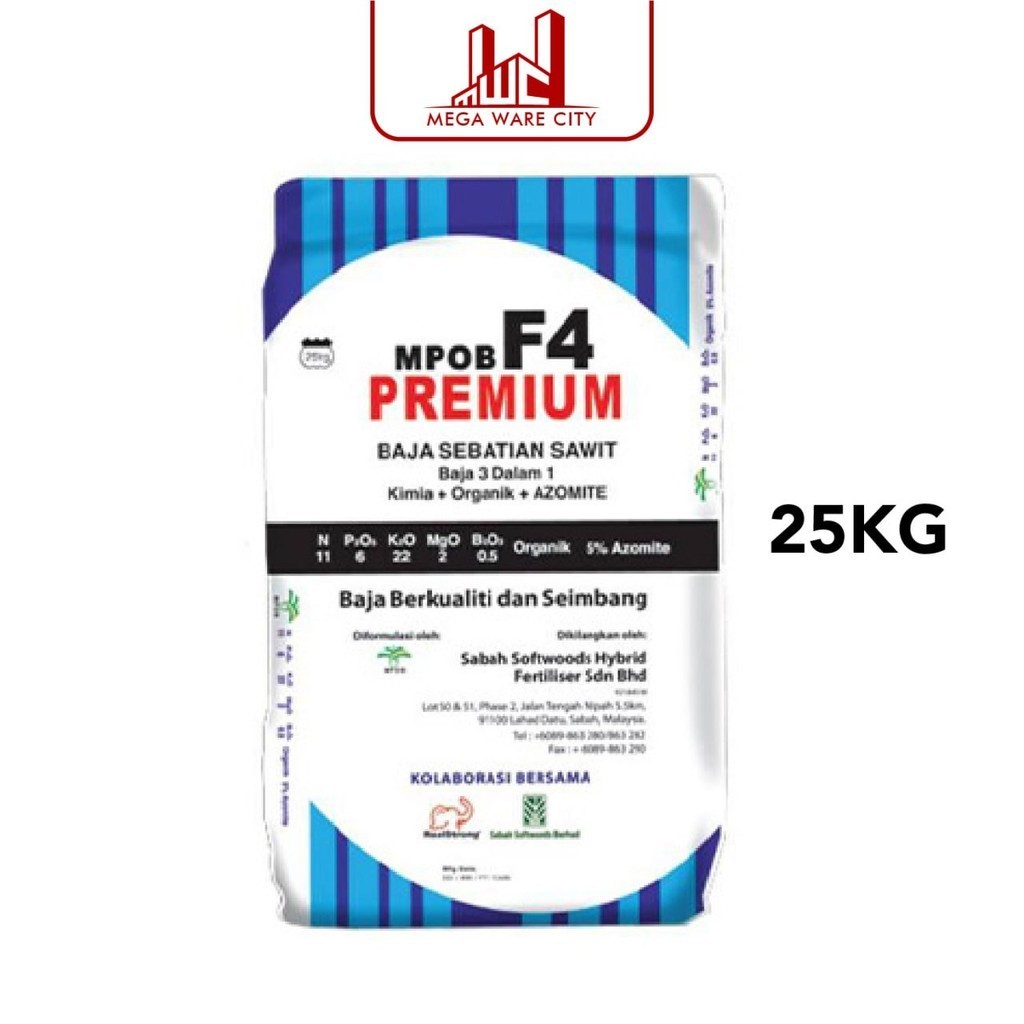 REAL STRONG MPOB F4 Premium 11-6-22-2+TE 25kg Oil Palm 3 in 1 ...