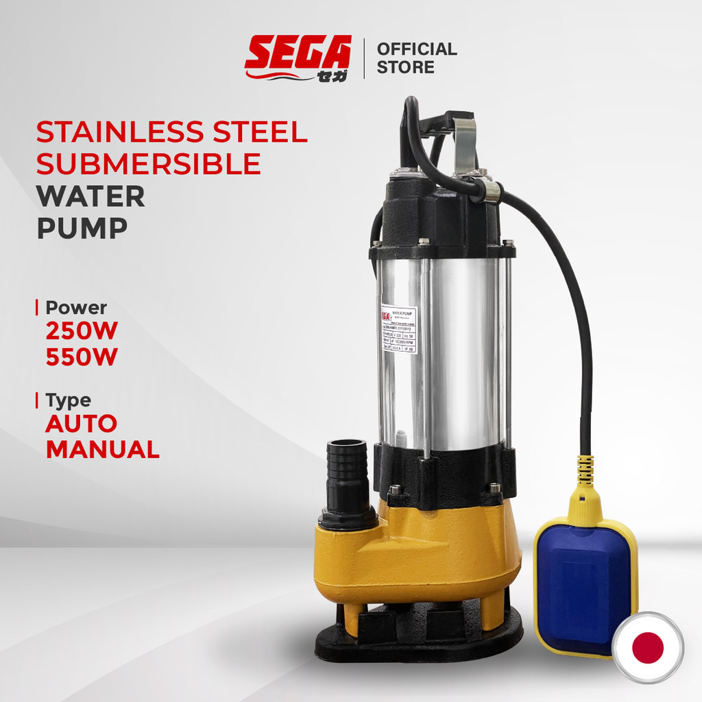 (Japan) Sega 250W & 550W Submersible Sewage Automatic Water Pump ¦ Auto ...