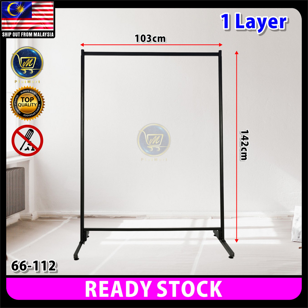 PlatMart - [READY STOCK] 1 & 2 Layer Fully Metal SQ Bar Clothes Rack ...