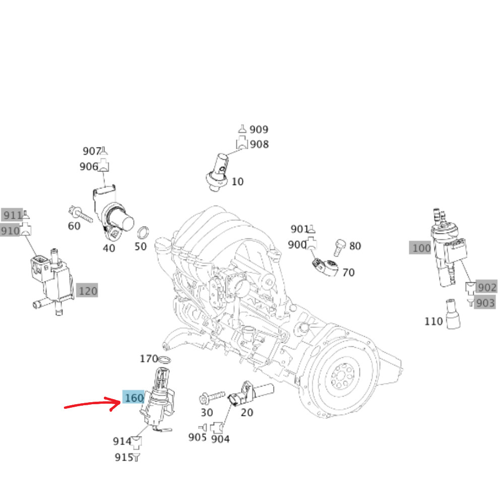 Original Mercedes Benz Temperature Switch Sensor M271 M111/2/9 M161/6 ...