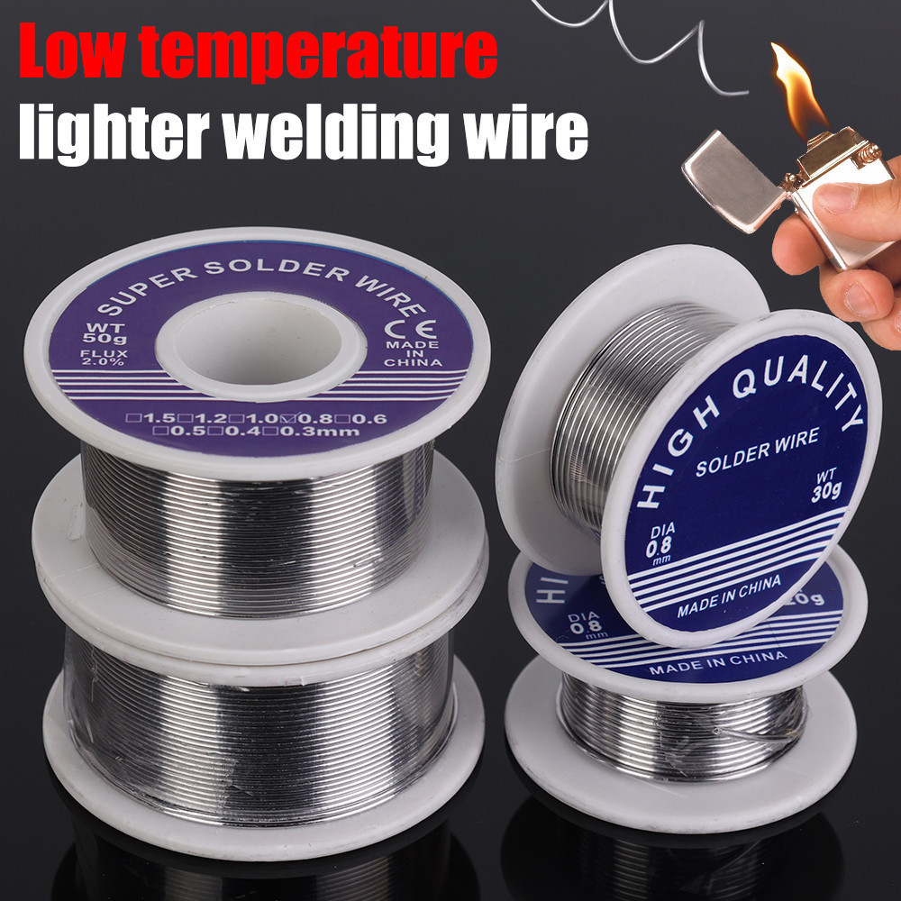[Hot] 100/50/30/20G Easy Melt Solder Wire - Disposable Lighter Solder ...
