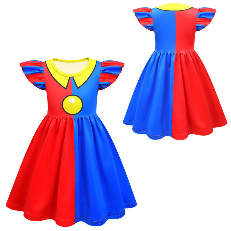 Anime The Amazing Digital Circus Pomni Costume for Kids Girl Cartoon ...