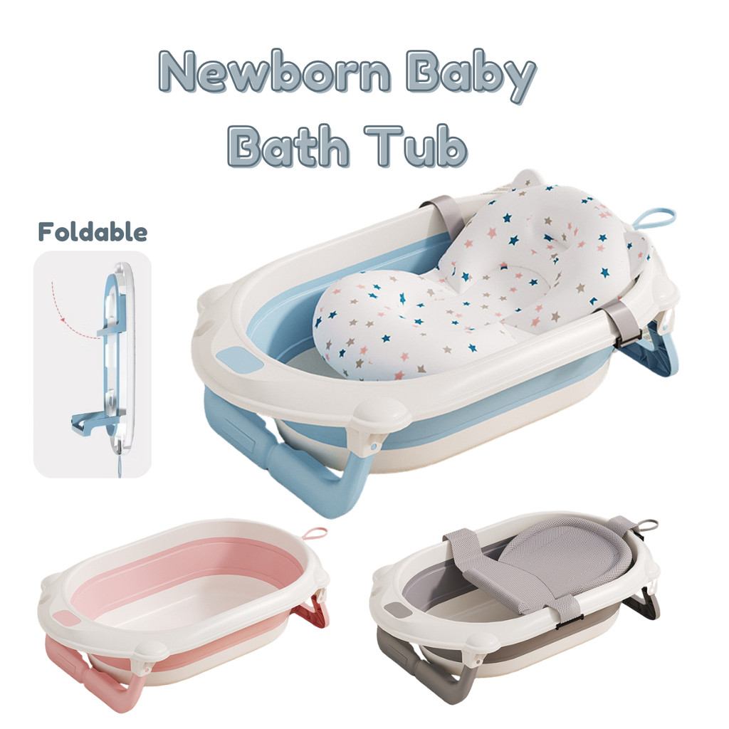 [FAST DELIVERY]Large Baby Bath Tub For Newborn Foldable Folding Bath ...