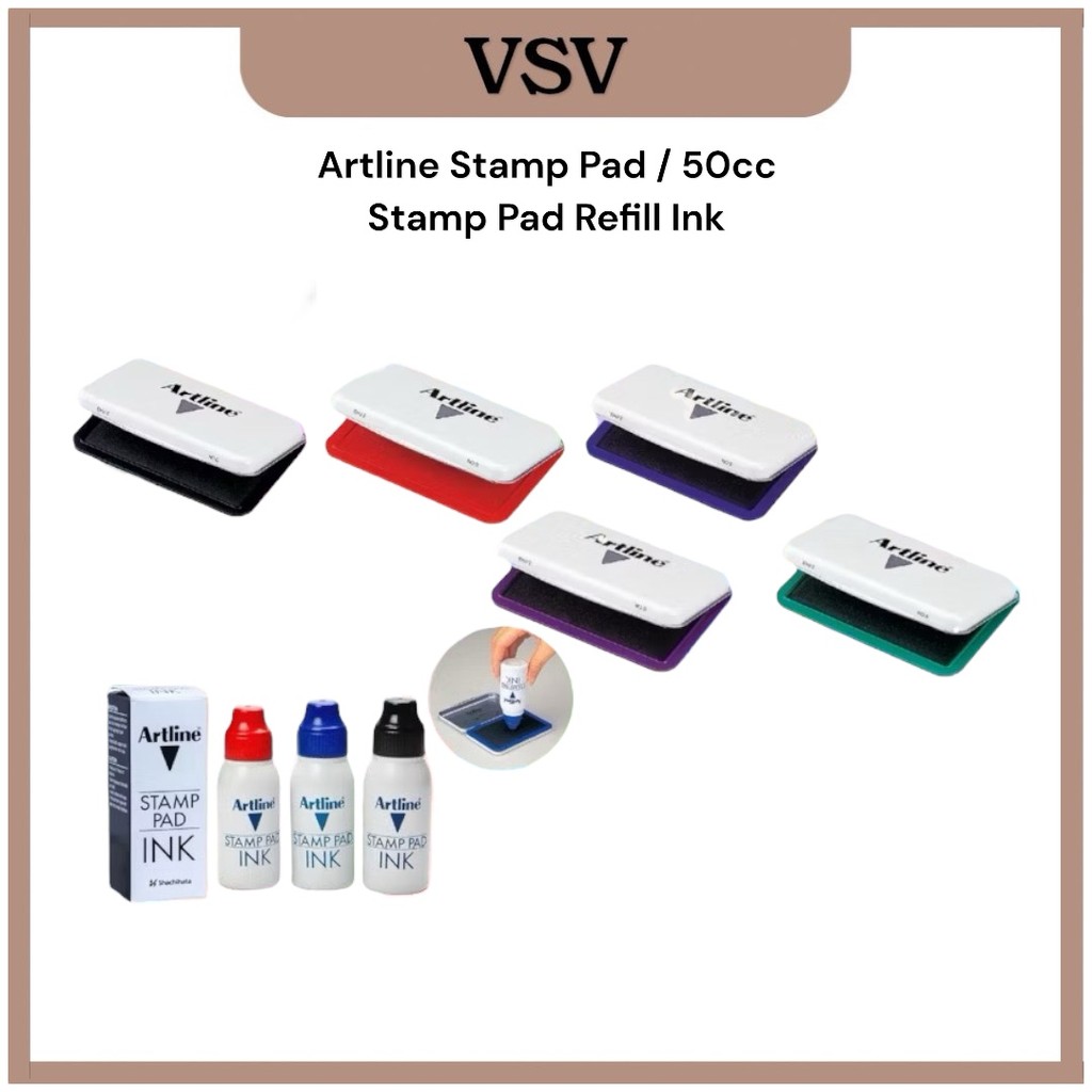 Artline Stamp Pad / 50cc Stamp Pad Refill Ink | Shopee Malaysia
