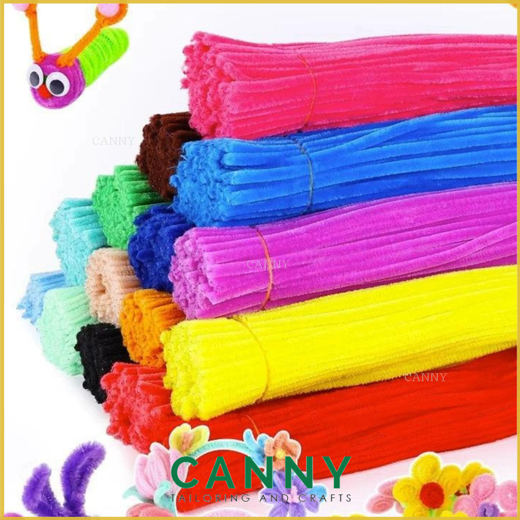 100Pcs Glittle / Filament Twist Tie/ Kawat Bulu / Kawat DIY Bunga ...